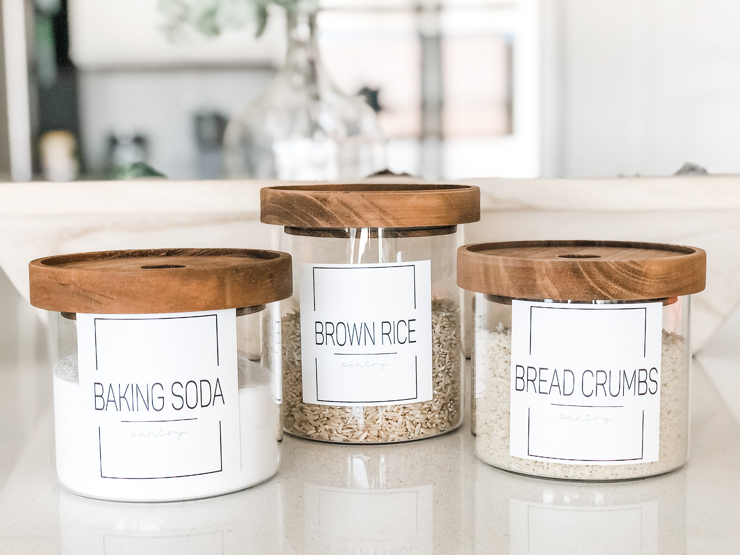Modern Minimal Pantry Labels Waterproof Customizable | Etsy