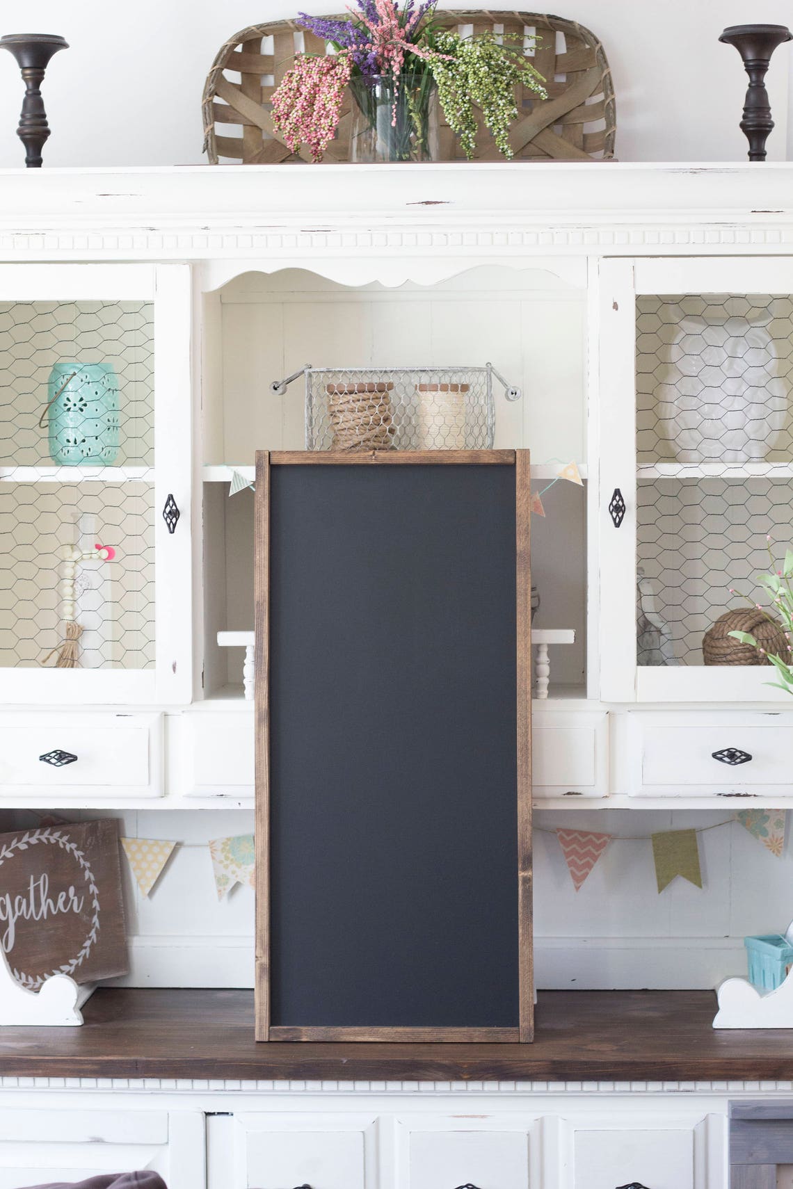 Farmhouse Framed Chalkboard Home Office Chalkboard Rustic - Etsy