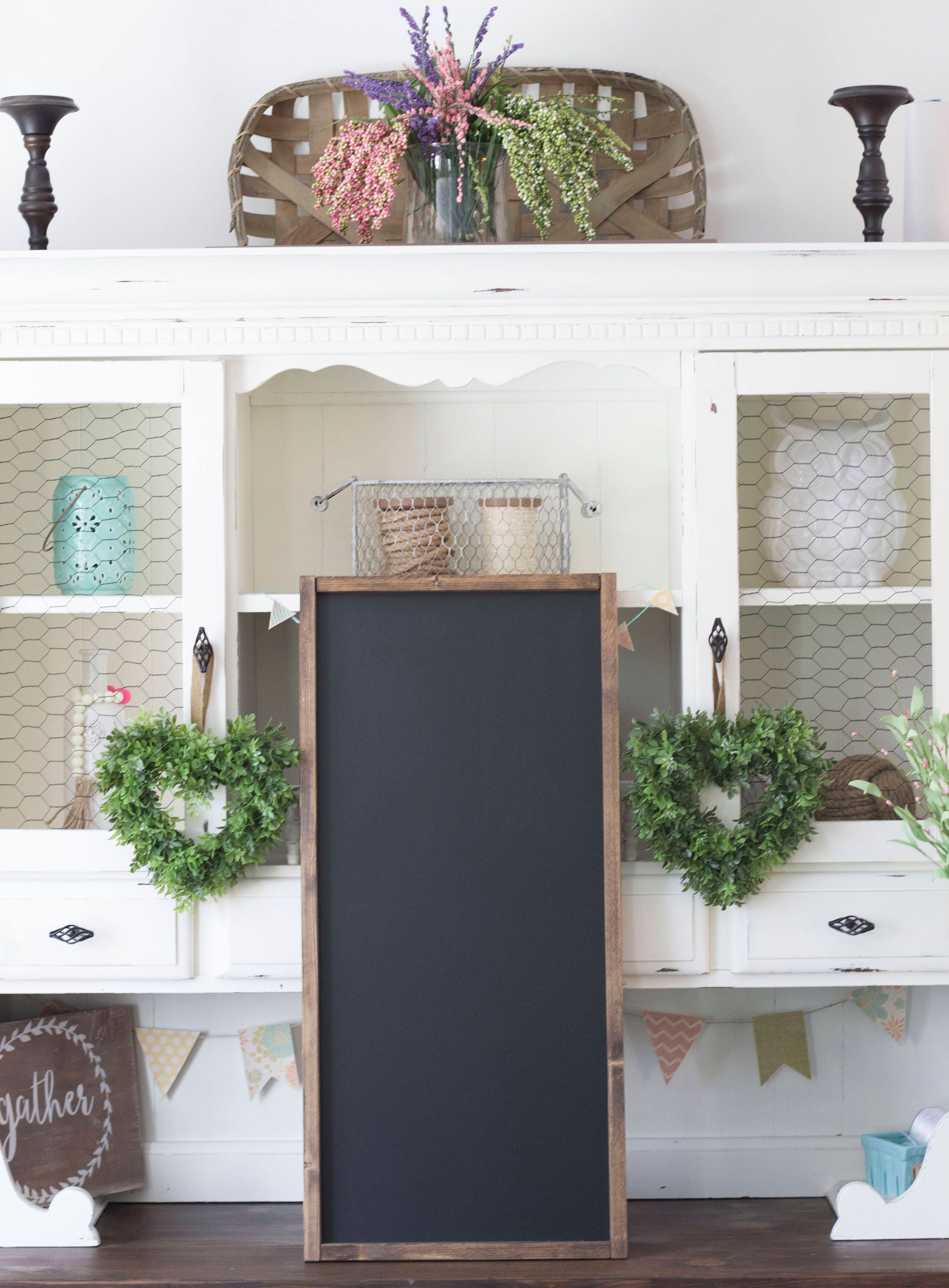 Farmhouse Framed Chalkboard Home Office Chalkboard Rustic | Etsy