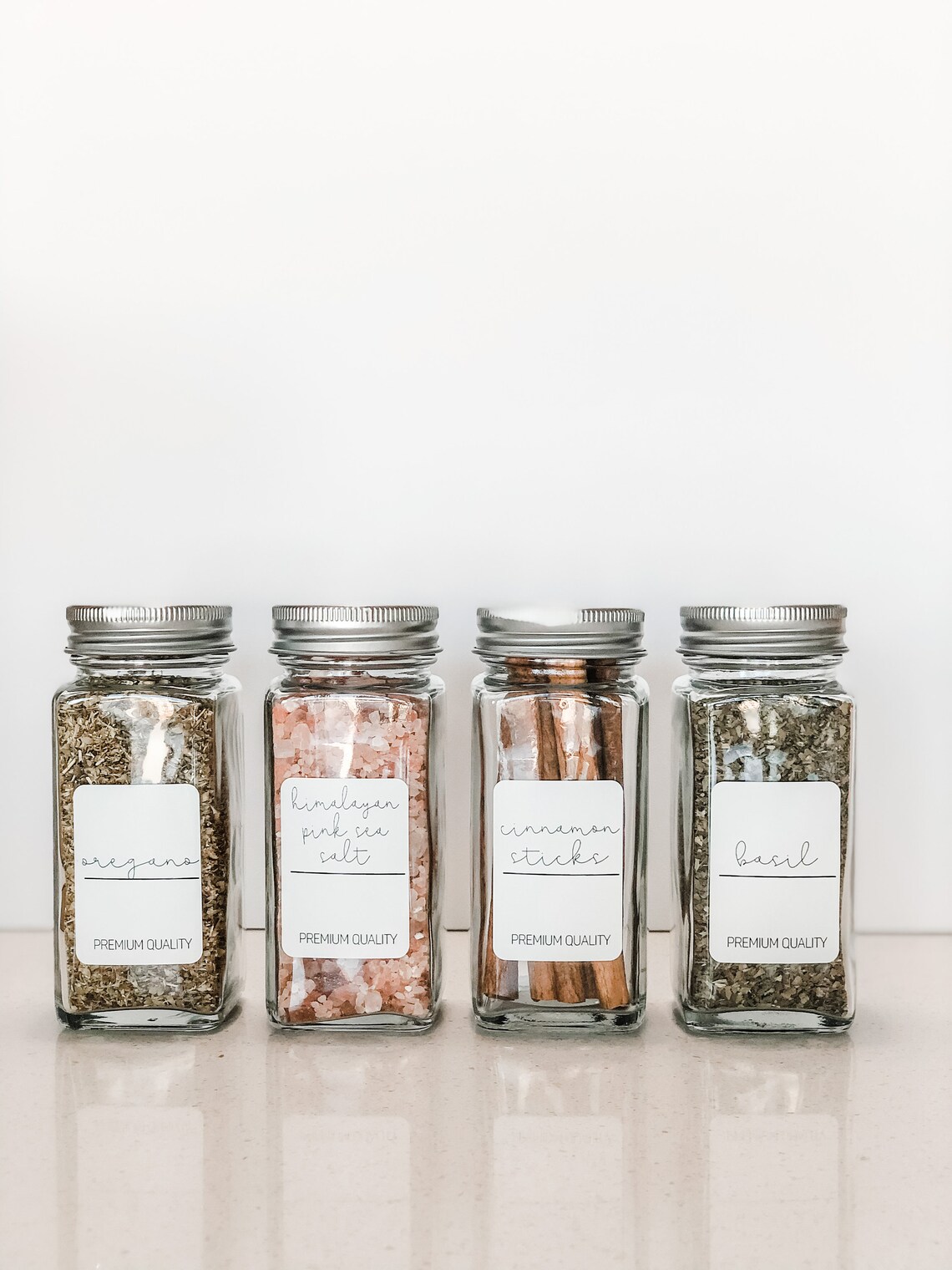 Modern Minimal Spice Labels Waterproof Customizable - Etsy