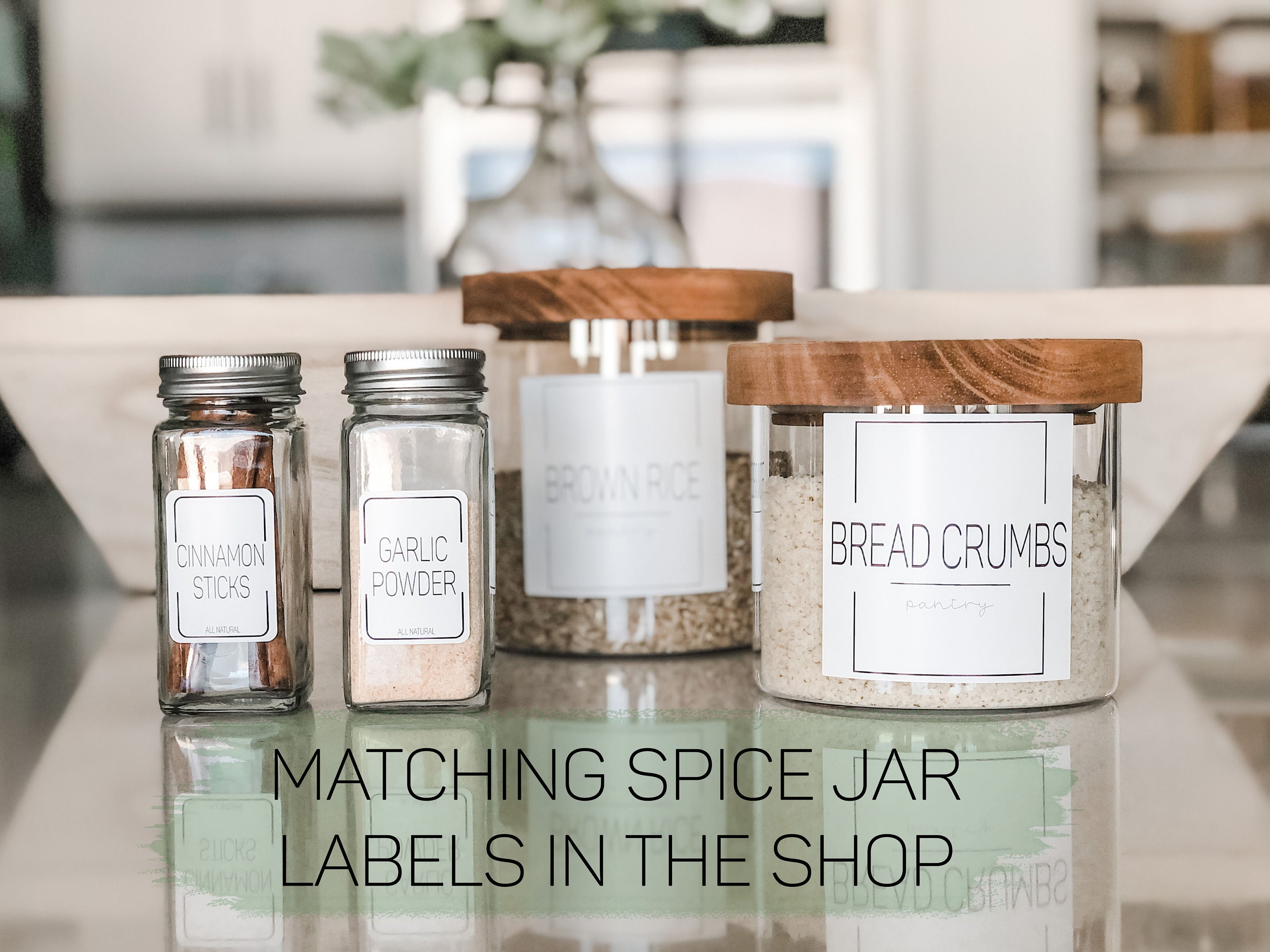 Modern Minimal Pantry Labels Waterproof Customizable - Etsy