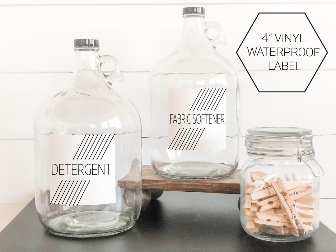4 Waterproof Minimal Label Laundry Label Bleach Label Detergent Label ...