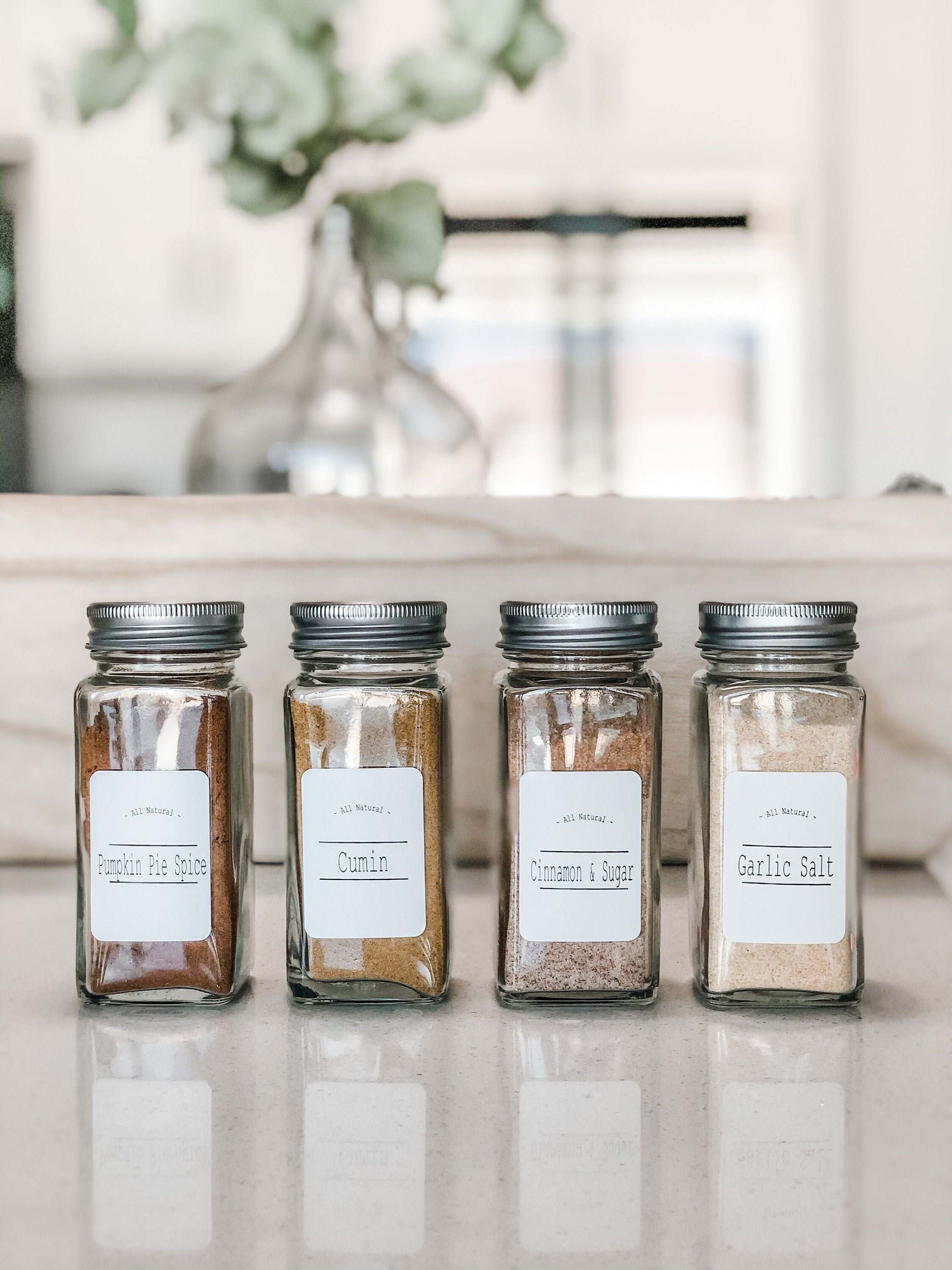 Modern Minimal Spice Labels Waterproof Customizable - Etsy