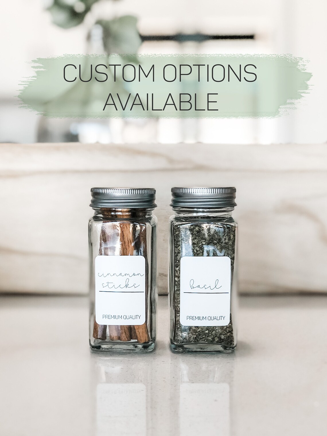 Modern Minimal Spice Labels Waterproof Customizable - Etsy