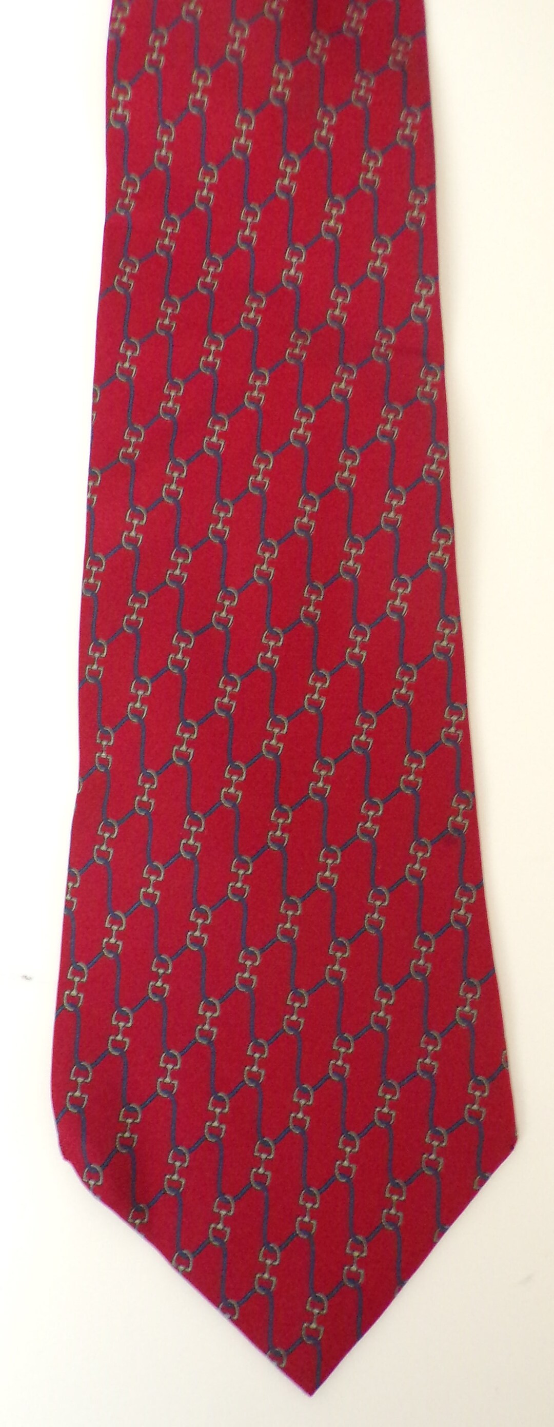 Vintage Red Blue & Silver Abstract Print Tie, Classic Tie, Print Tie ...
