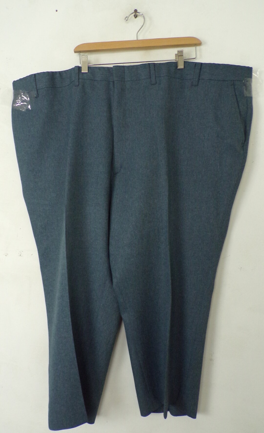 Vintage Mens Pants 54 Waist X 25 Inseam, Dark Blue Big Pants, Mens Blue ...