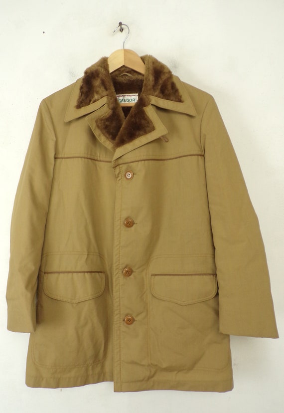 vintage 1970s tan faux - Gem