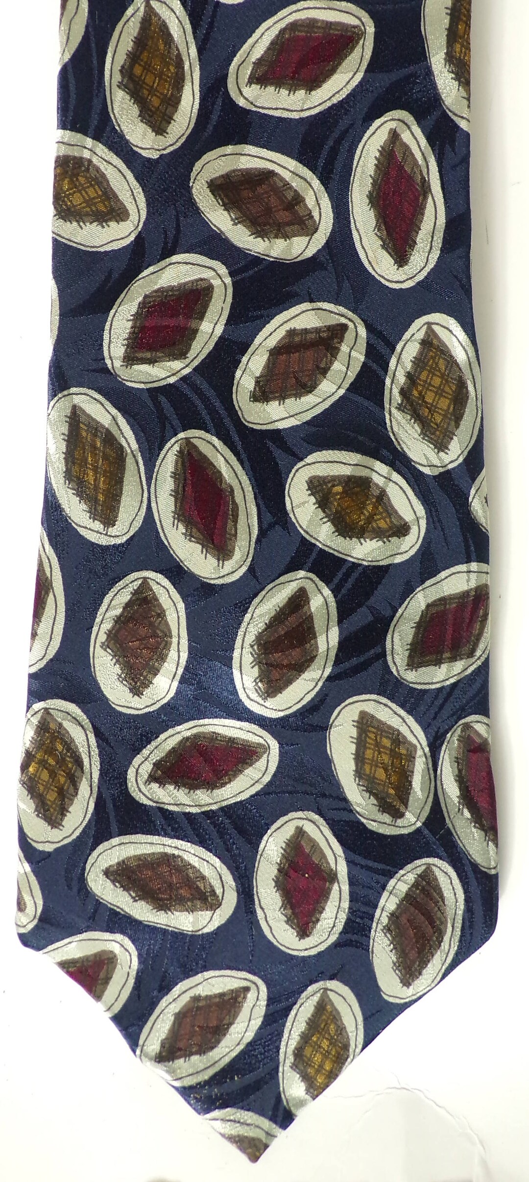 90s London Fog Blue Yellow & Red Abstract Mens Tie, Silk Tie, London ...