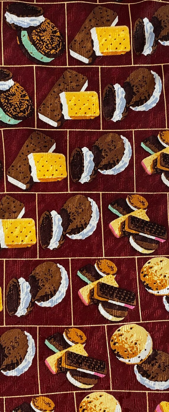 Vintage Ice Cream Sandwich Tie, 90s Chocolate Vanilla… - Gem