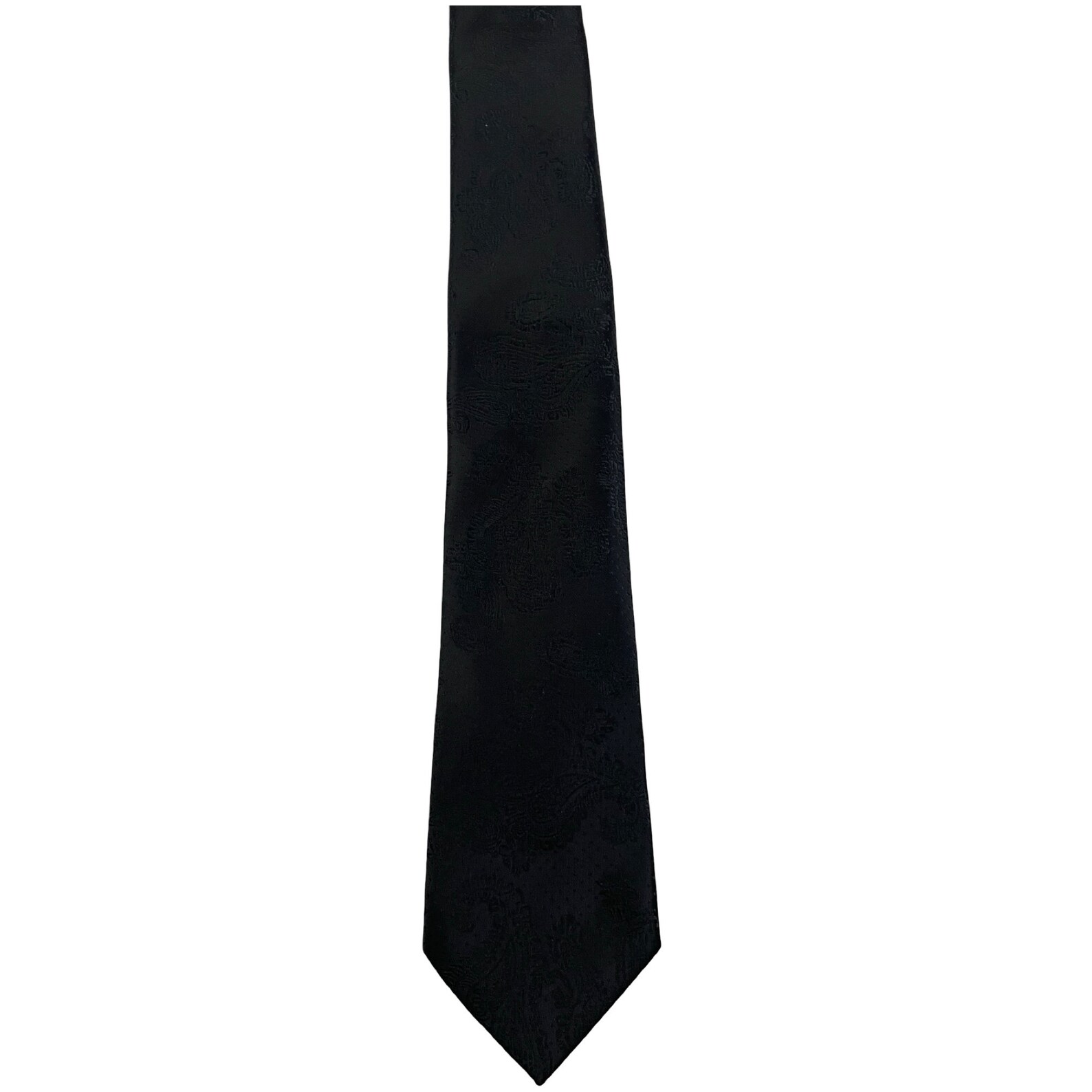Vintage Black Paisley Tie, Paisley Print Skinny Mens Necktie, Business ...