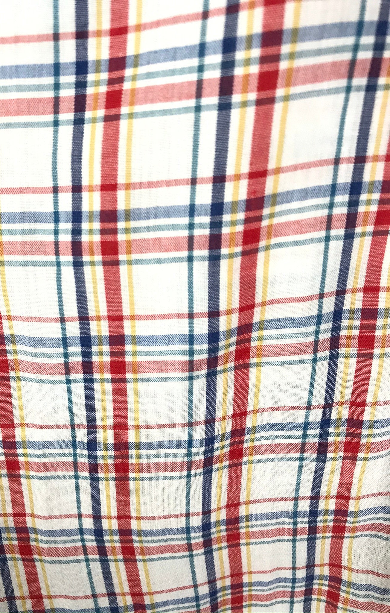 Vintage Wrangler Red Blue & Yellow Plaid Western Shirt Mens - Etsy