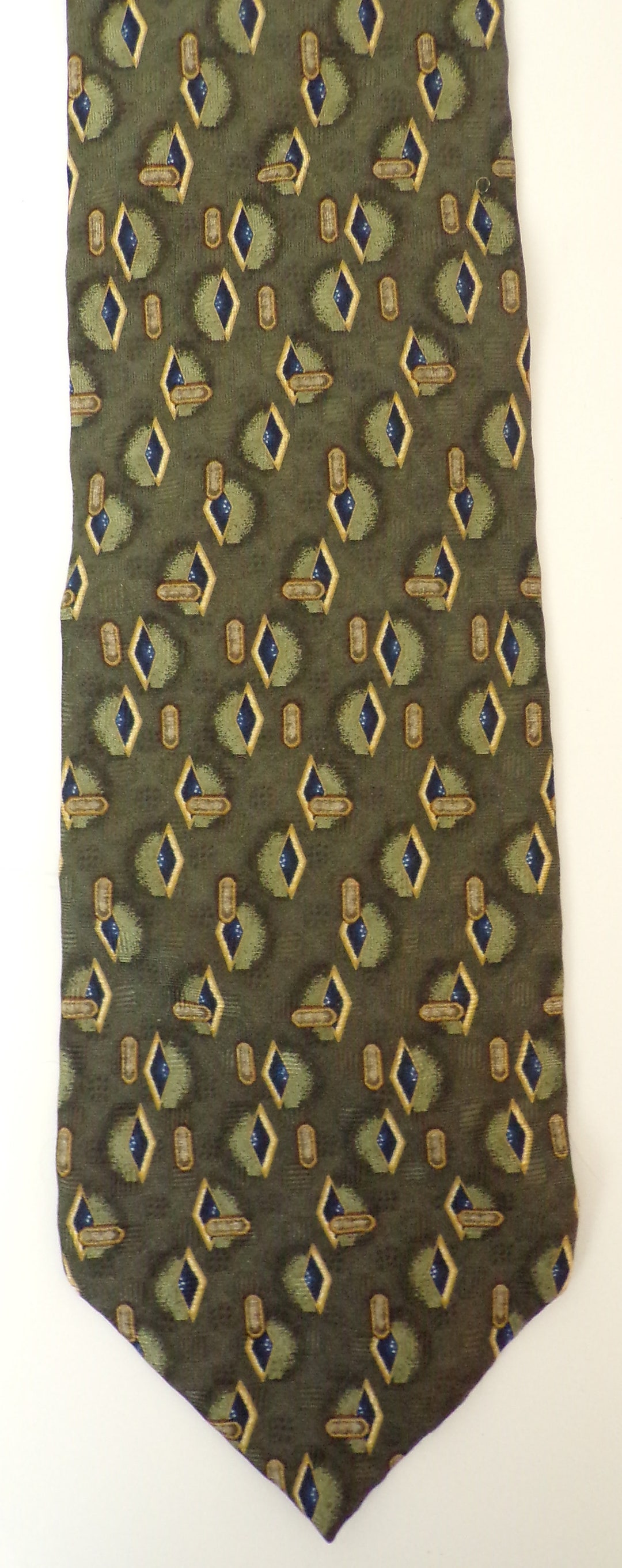 Vintage Green Gold & Blue Abstract Print Tie, Abstract Print, Abstract ...