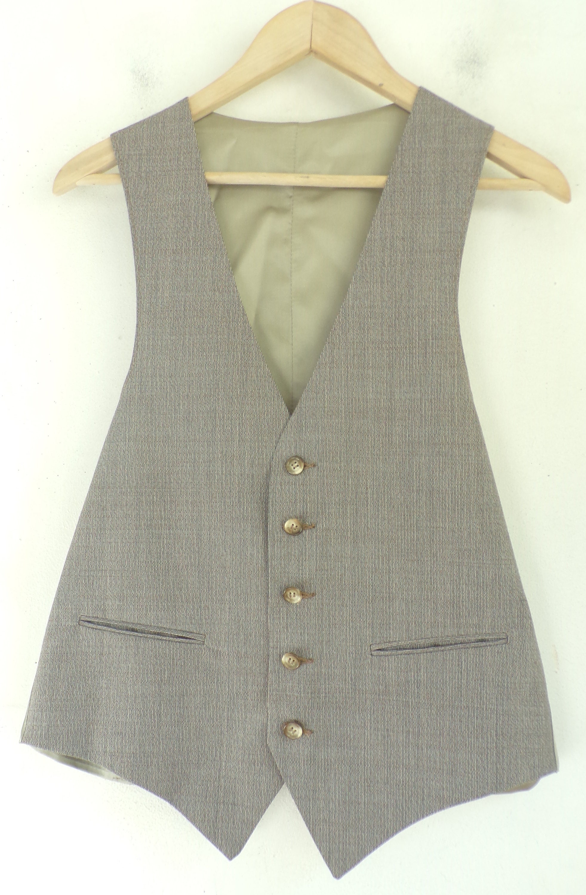 Vintage Light Brown Formal Vest Mens Size 38, Light Brown Vest, Formal ...