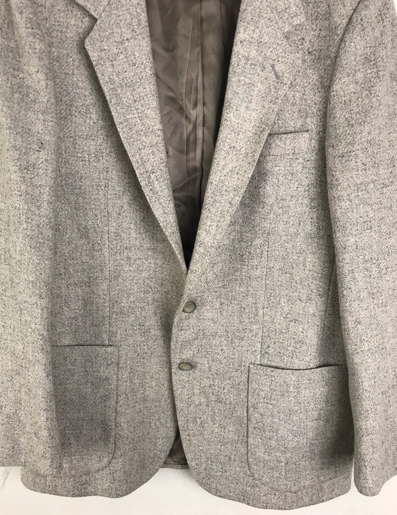80s Light Gray Wool Blazer Mens Size 42R, Classic Light Gray Mens Sport ...