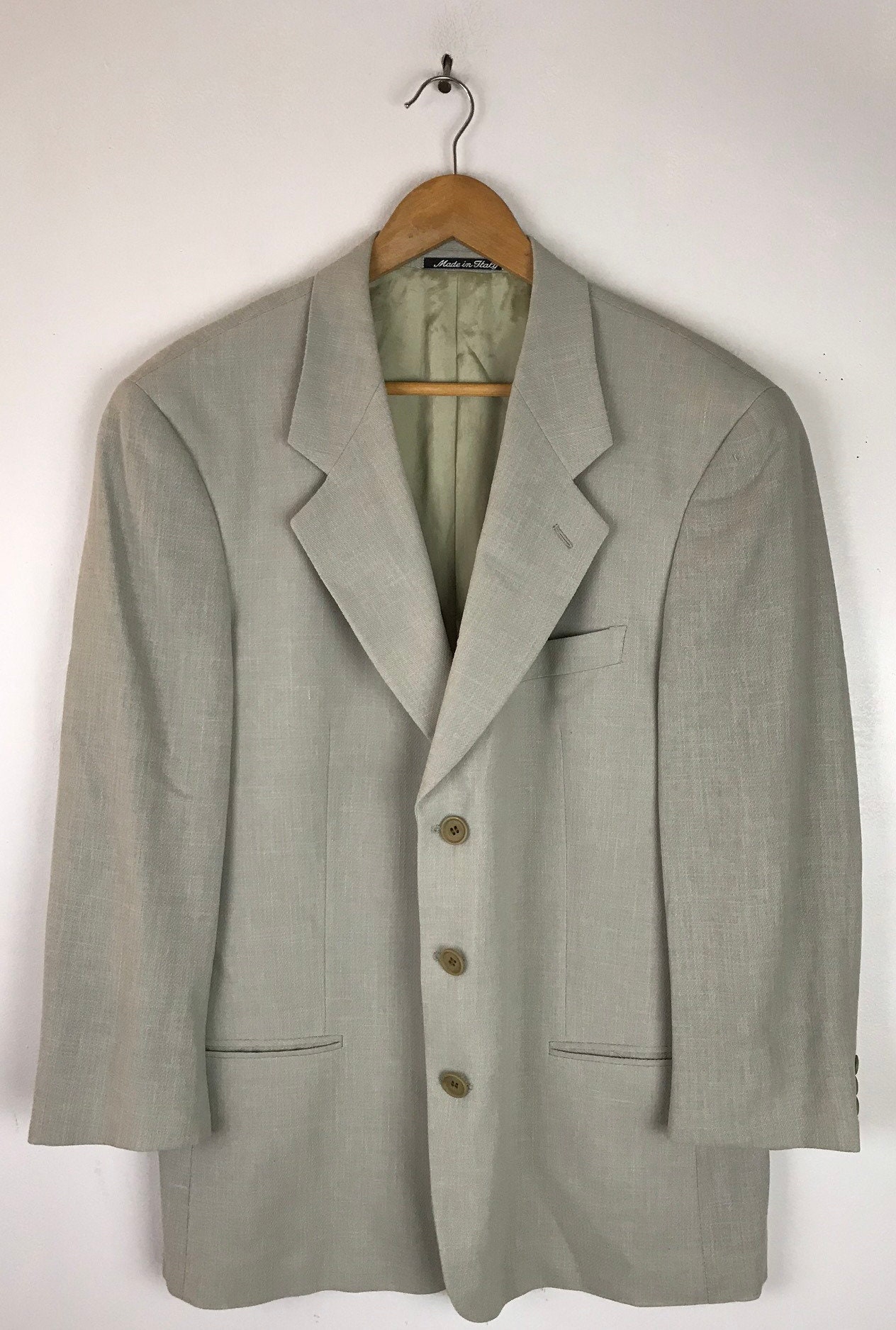 Vintage Giorgio Armani Beige Sport Coat Mens Size 44, High End Designer ...