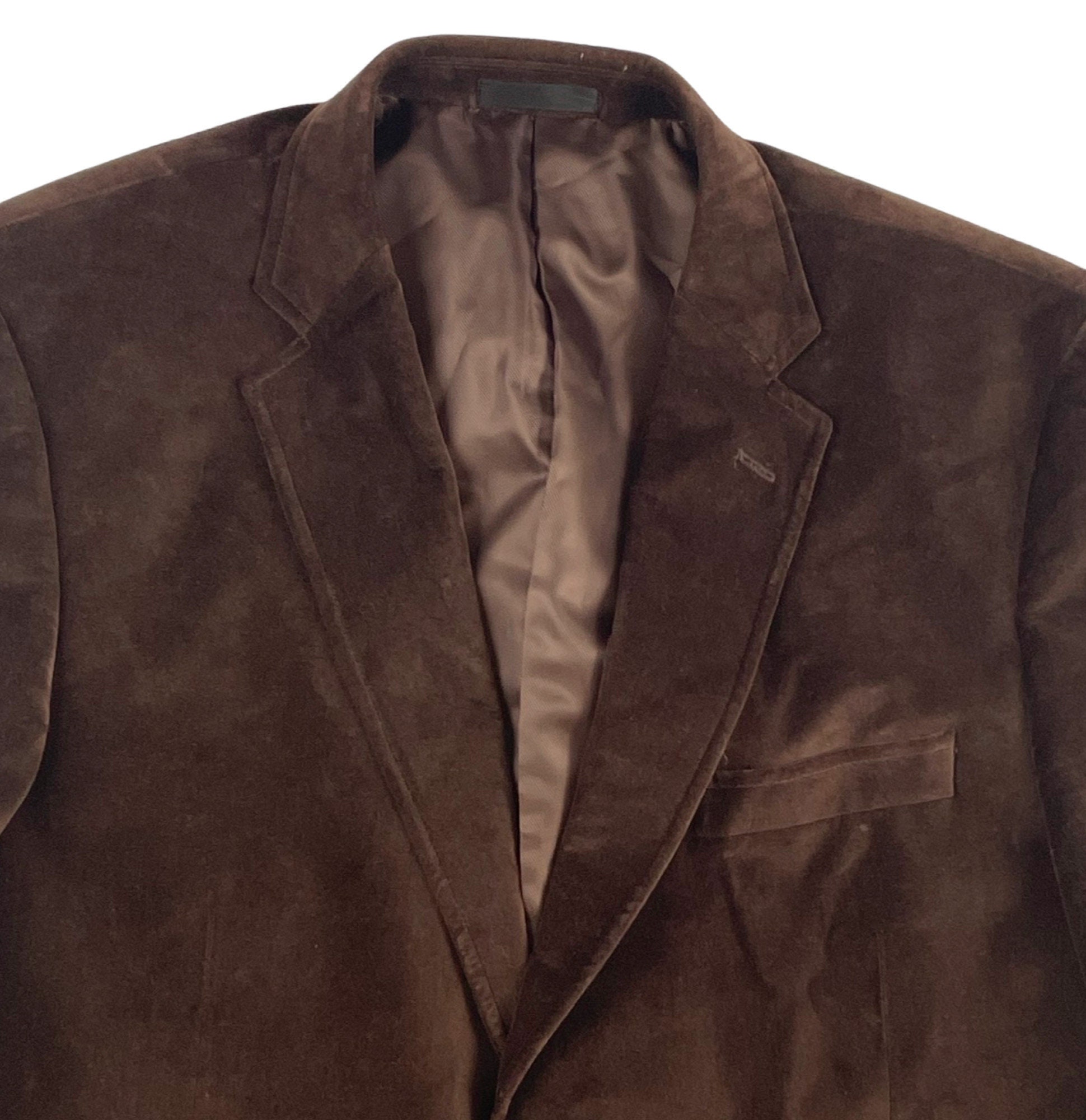 Vintage Dark Brown Velvet Sport Coat Mens Size 42R, Classic Brown Mens ...