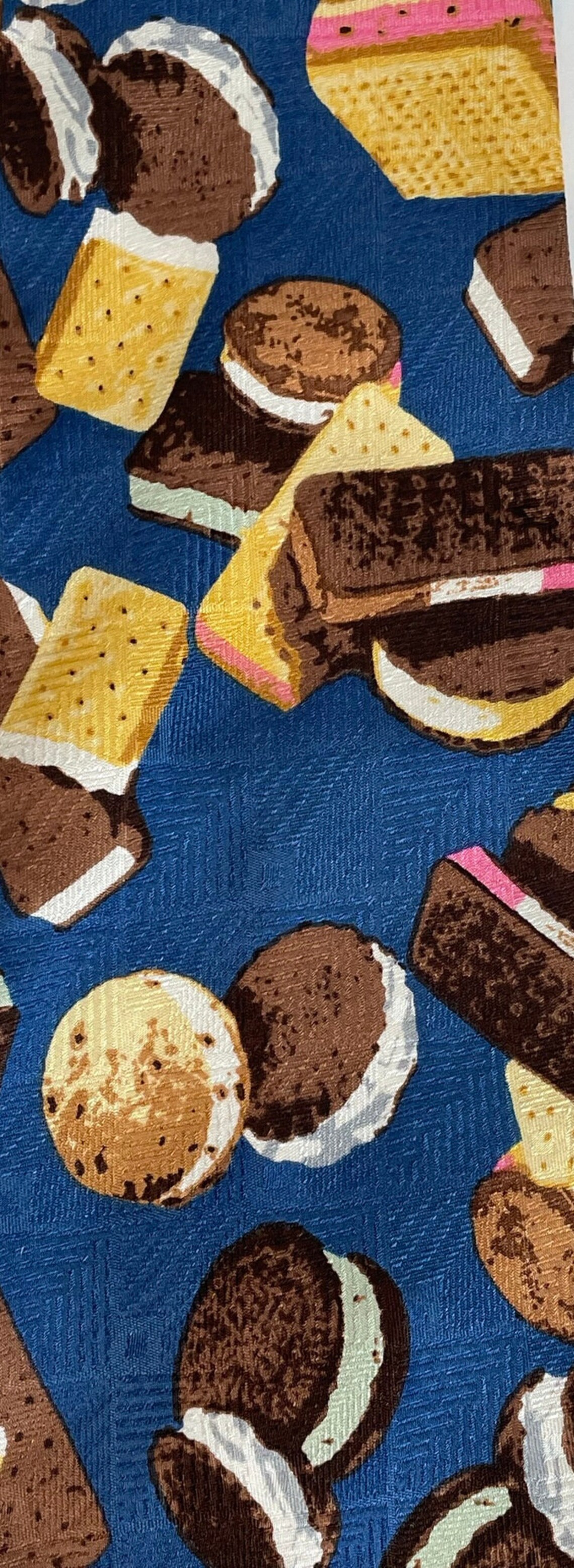 Vintage Ice Cream Sandwich Tie, 90s Chocolate Vanilla Neapolitan Ice ...