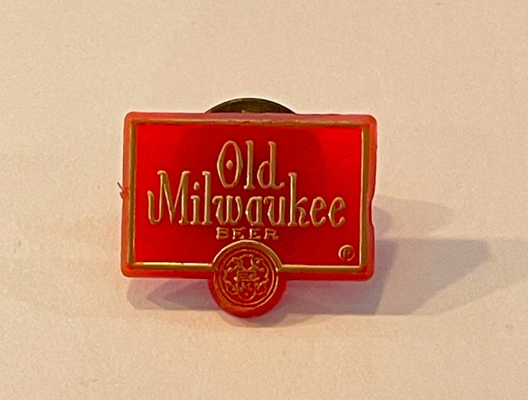 Vintage Old Milwaukee Beer Tie Tack, Red Gold Tie Talk, Milwaukee Beer ...