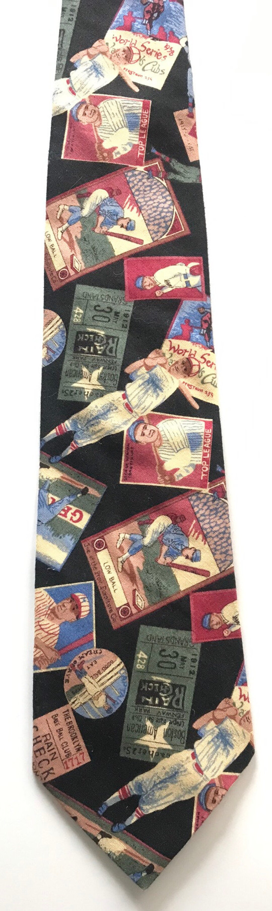 Vintage Beans Mcgee Baseball Print Tie, 100% Cotton - Etsy