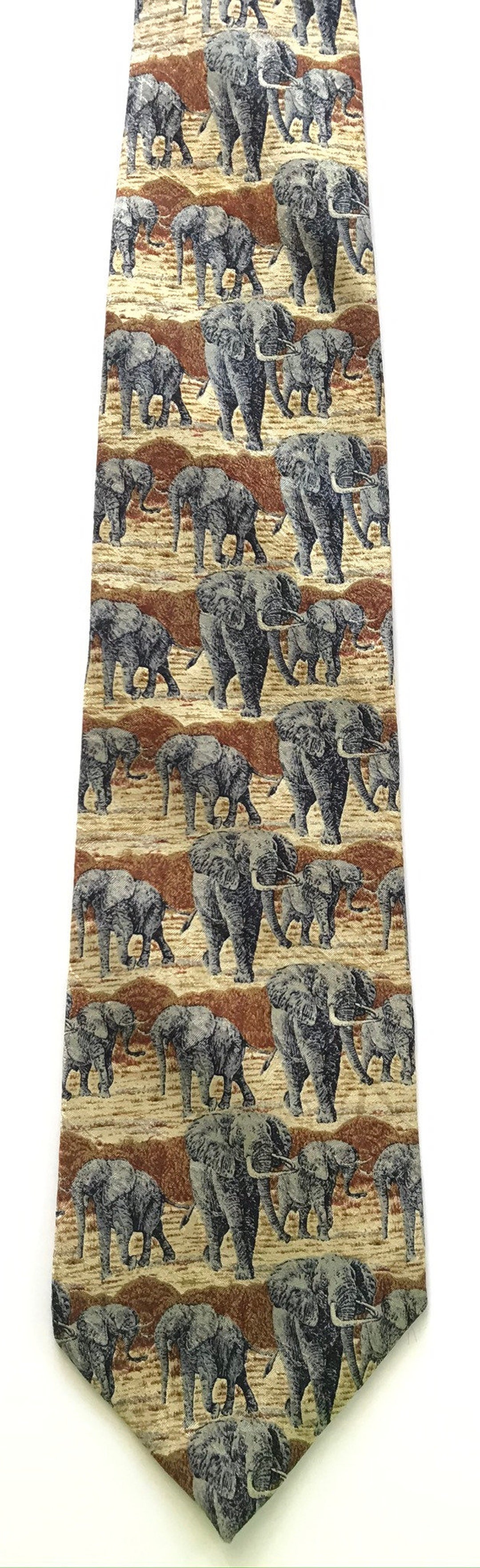 Vintage Mens Elephants Tie, Wembley Elephants in the Safari Tie ...
