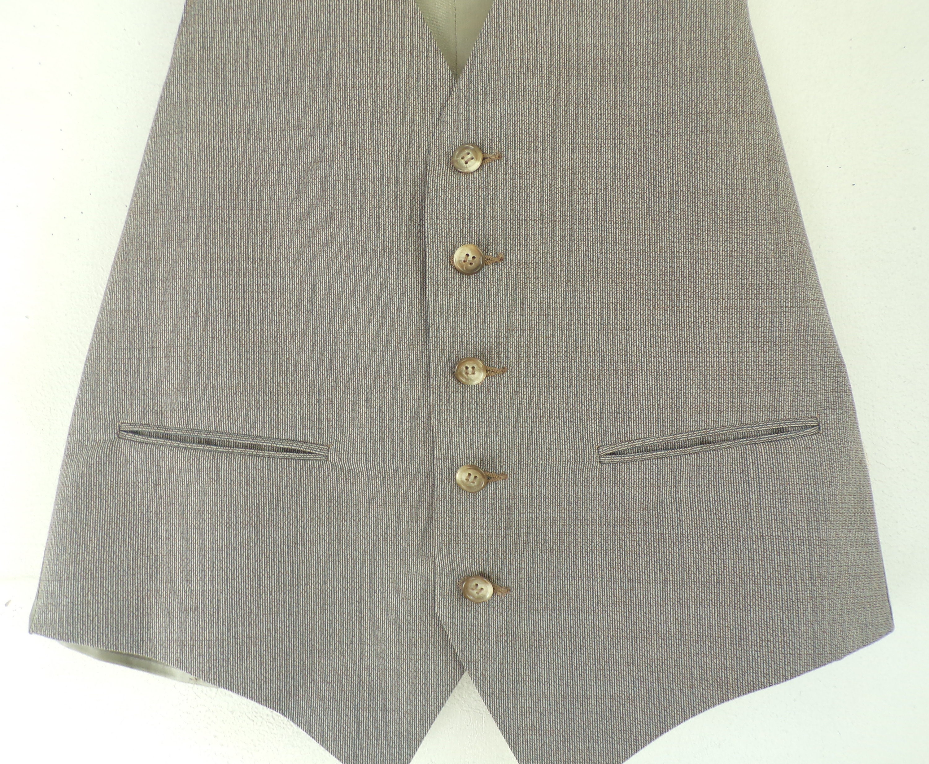Vintage Light Brown Formal Vest Mens Size 38, Light Brown Vest, Formal ...