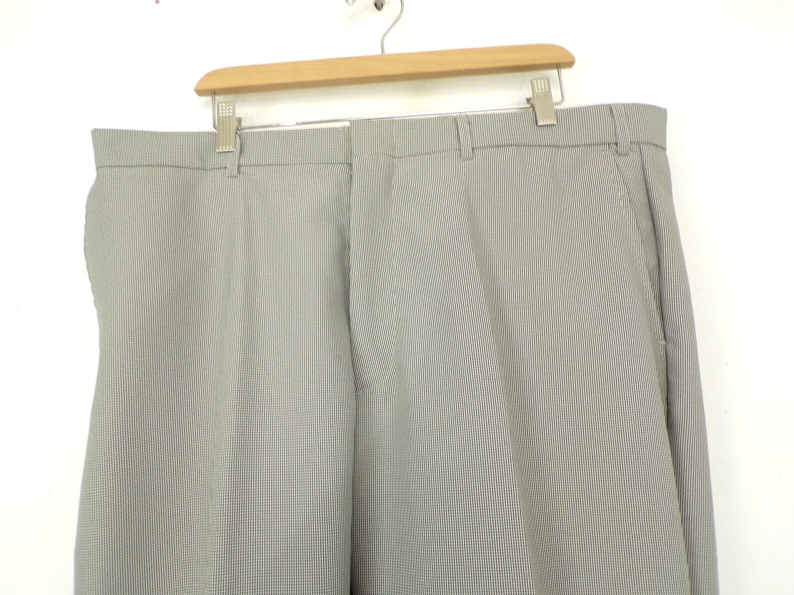 Vintage Mens Check Pants, Black & White Pants Size 41 Waist, Checkered ...