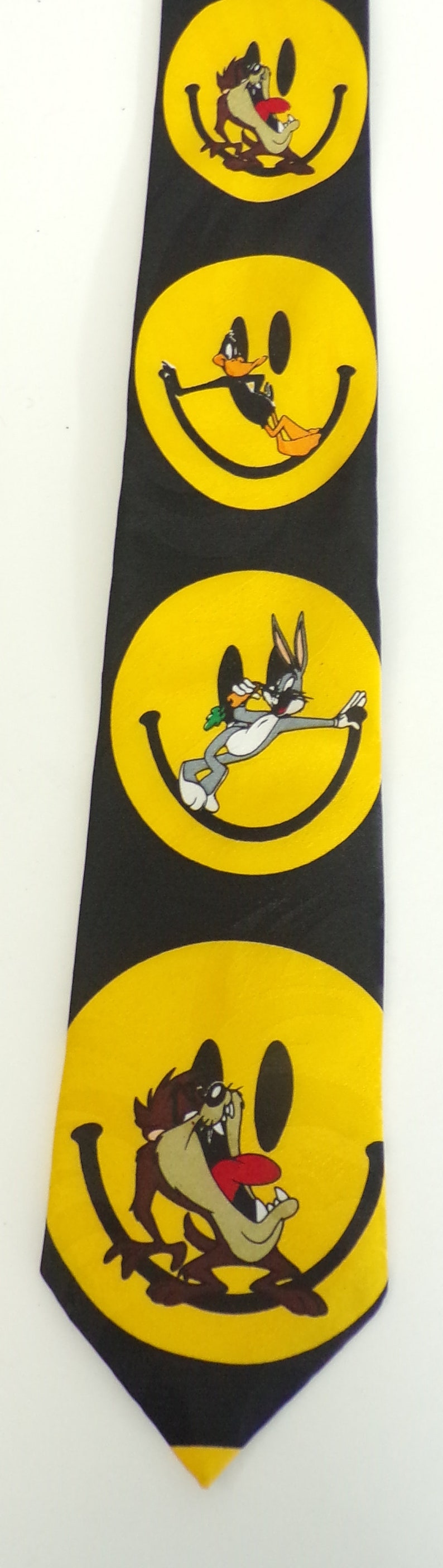 Vintage Looney Tunes Tie, 90s Smiley Face Mens Neck Tie,, Tasmanian ...