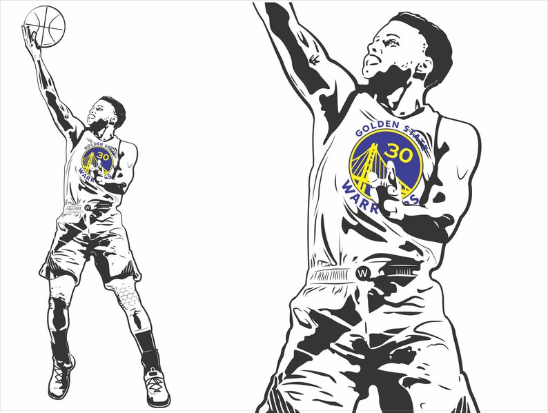 STEPHEN CURRY SVG clipart vector golden state warrior | Etsy