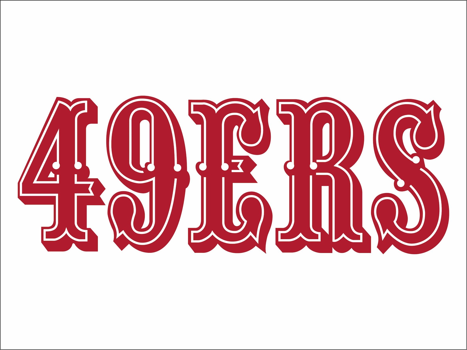 SAN FRANCISCO 49ERS svg nfl football bundle clipart stencil | Etsy