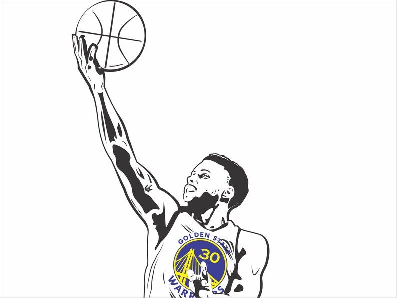 STEPHEN CURRY SVG clipart vector golden state warrior | Etsy