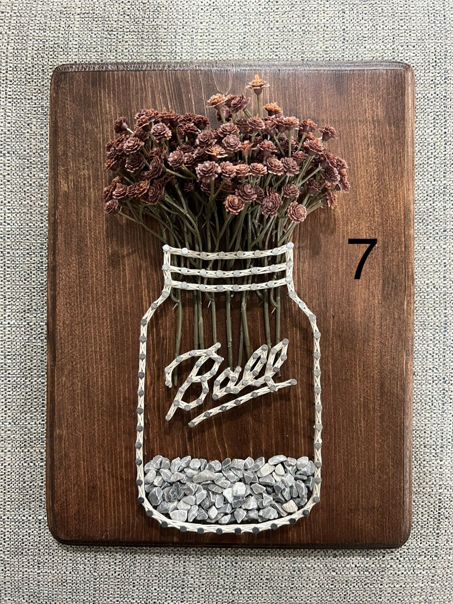 Flower Ball Jar String Art - Etsy