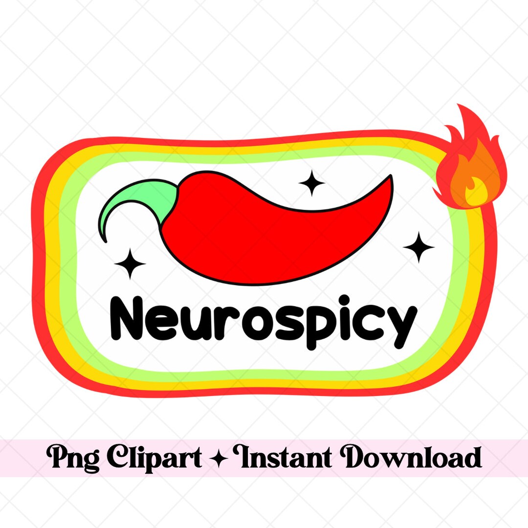 Neurospicy Clipart, Neurodivergent Clipart, Mental Health Png ...