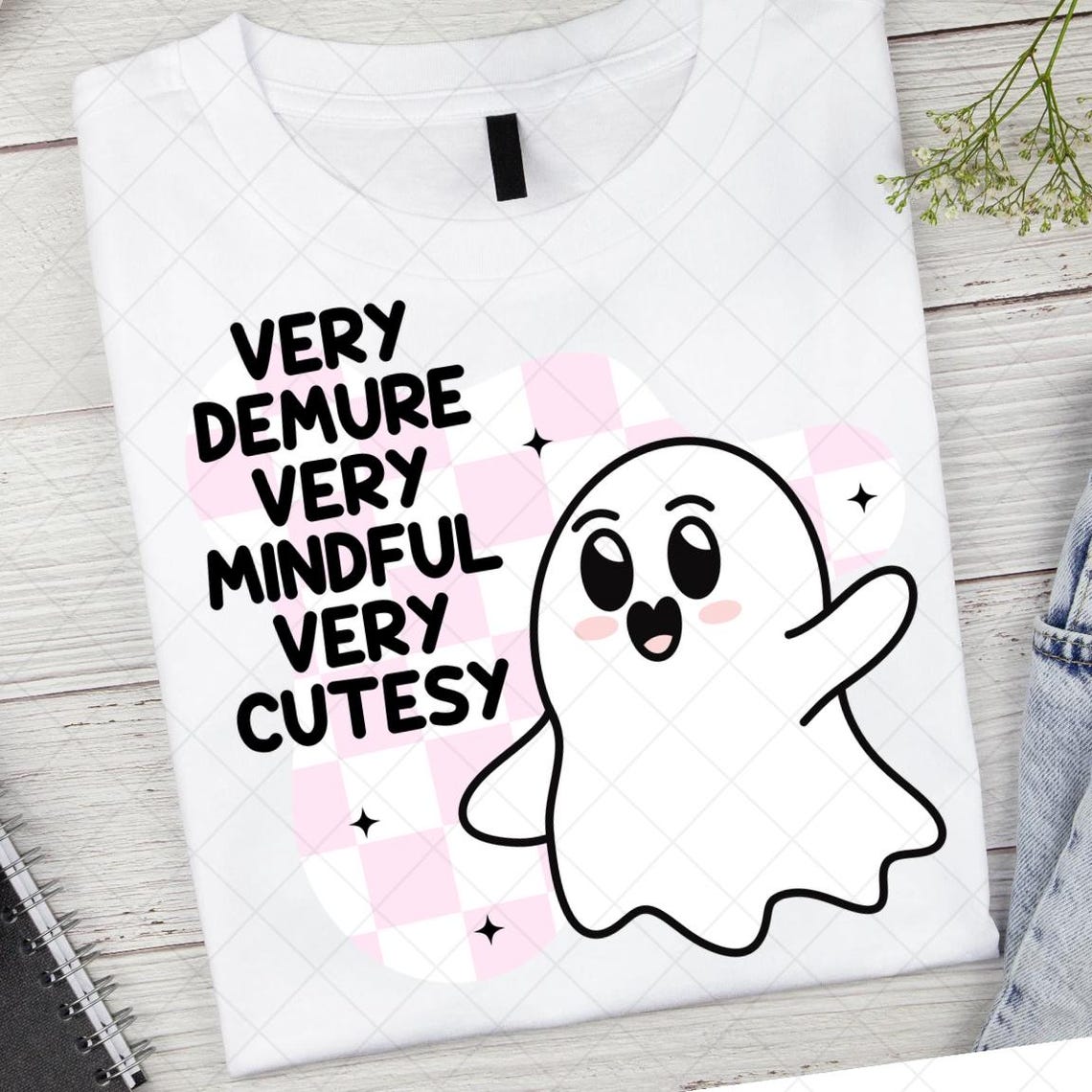 Ghost Png, Very Demure, Funny Ghost Design, Sublimation Png, T-shirt ...