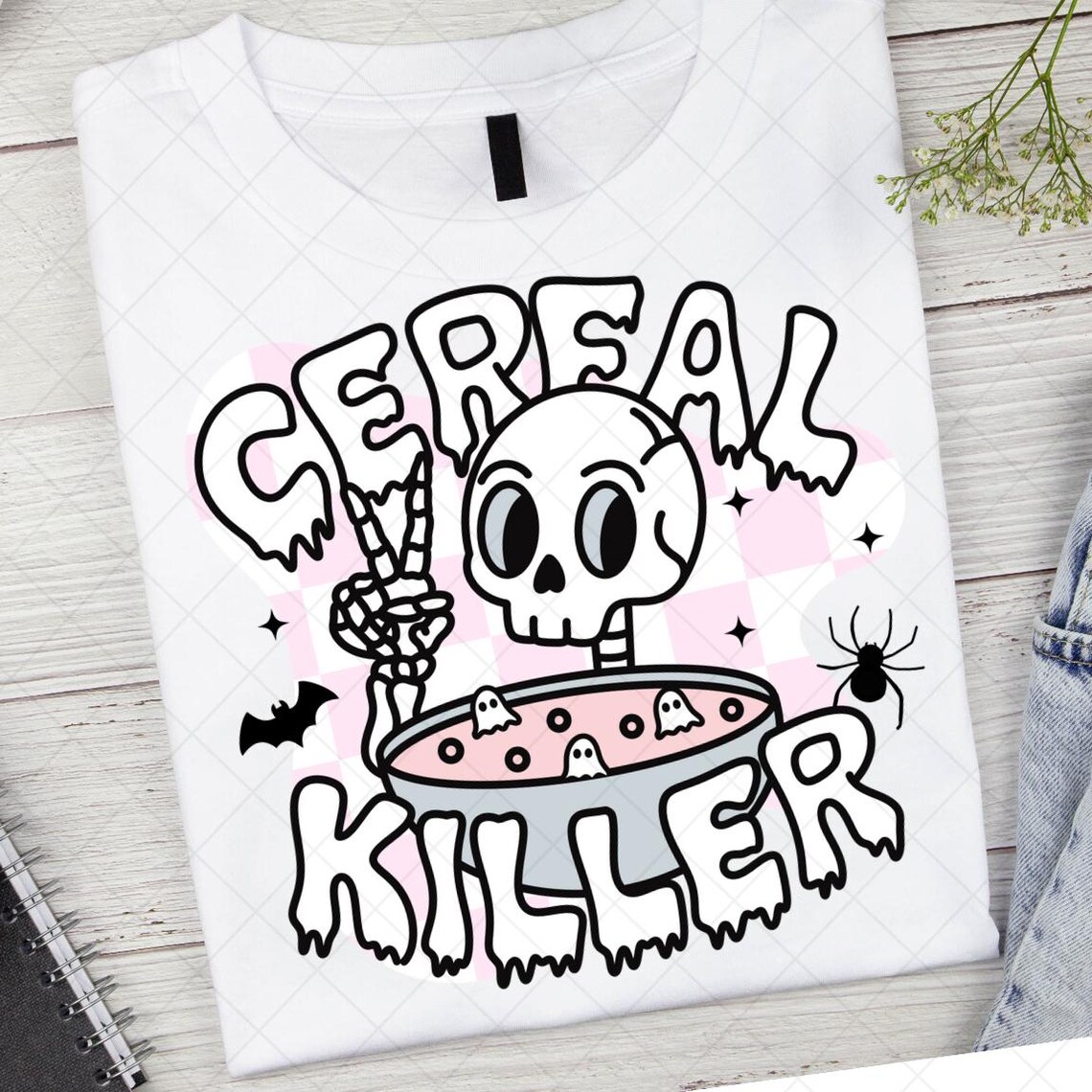 Cereal Killer Png, Skeleton Clipart, Funny Skull Design, Sublimation ...