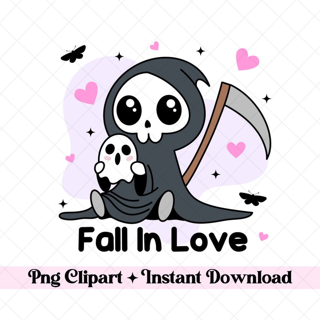 Grim Reaper Png, Funny Design, Fall in Love, Sublimation Png, T-shirt ...