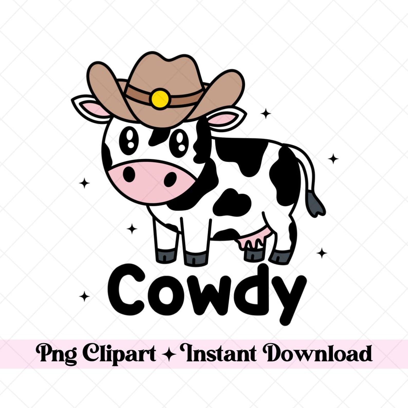 Cowdy Clipart, Funny Cow Design, Sublimation Png, T-shirt Designs ...