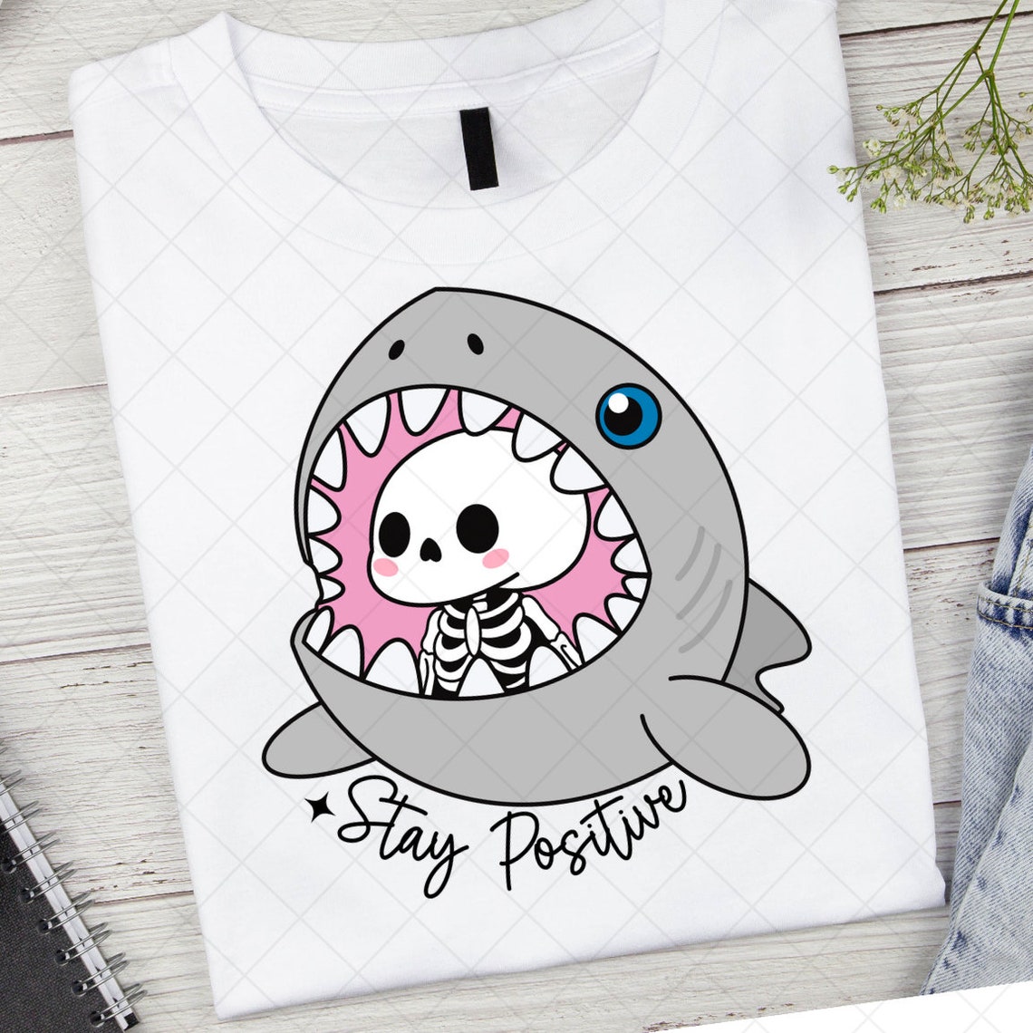 Stay Positive Skeleton Clipart, Funny Skeleton Design, Sublimation Png ...