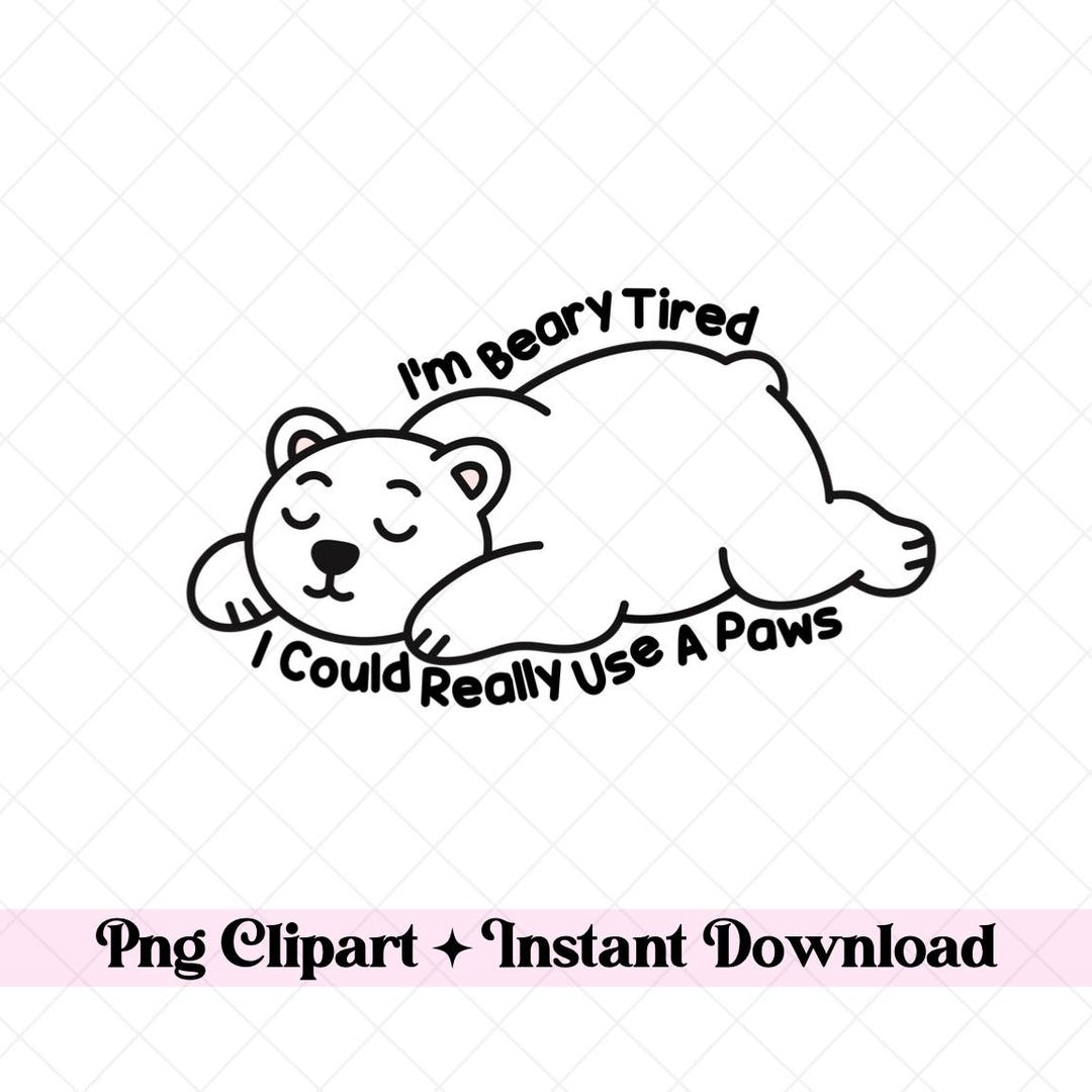 Polar Bear Png, Exhausted Png, Mentally Exhausted Png, Tired Mom Png ...