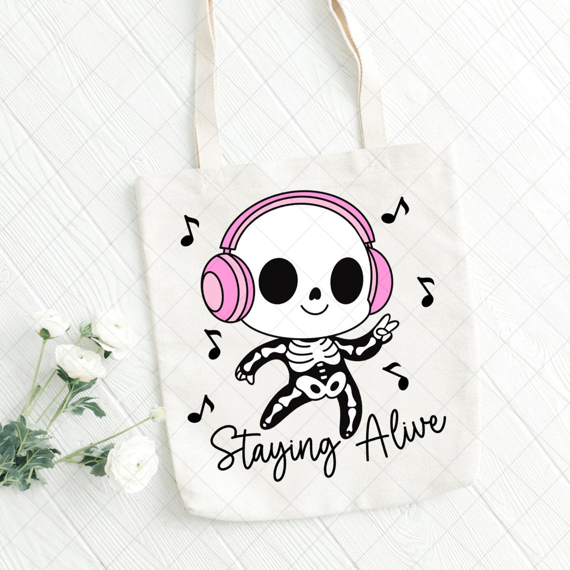 Staying Alive Skeleton Clipart, Funny Skeleton Design, Sublimation Png ...