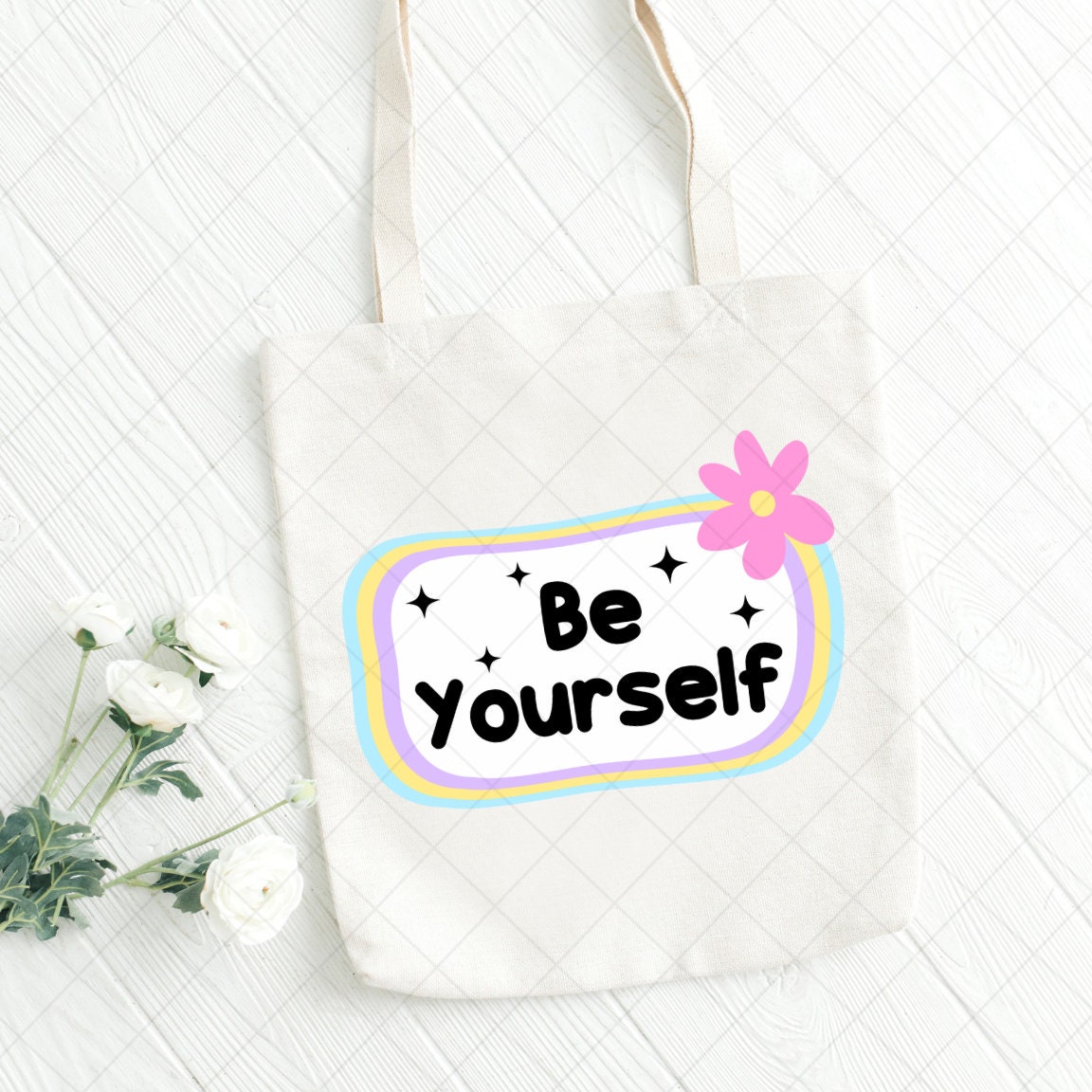 Be Yourself Clipart, Positive Mental Health PNG for T-shirts, Stickers ...
