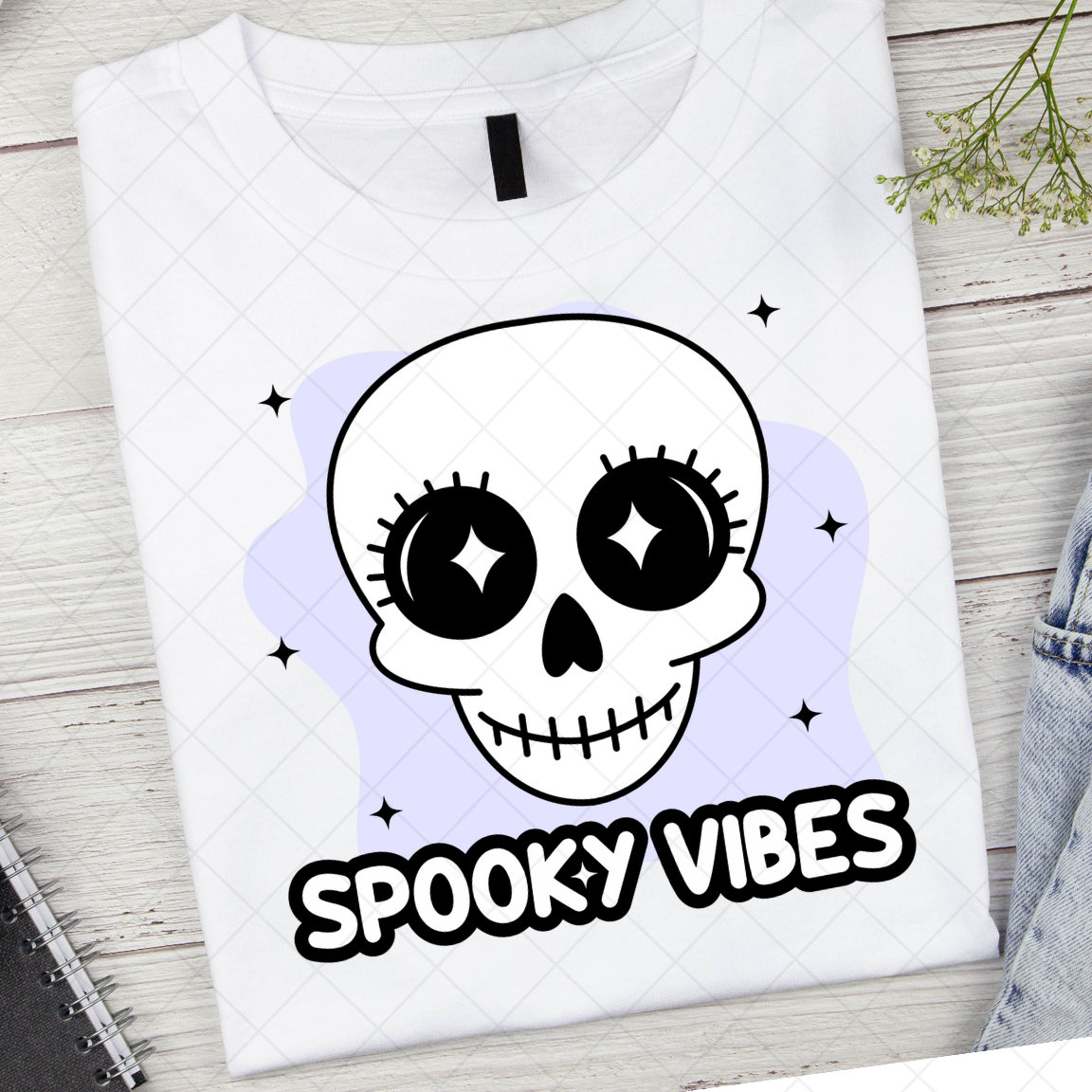 Spooky Vibes Skeleton Clipart, Funny Skeleton Design, Sublimation Png ...