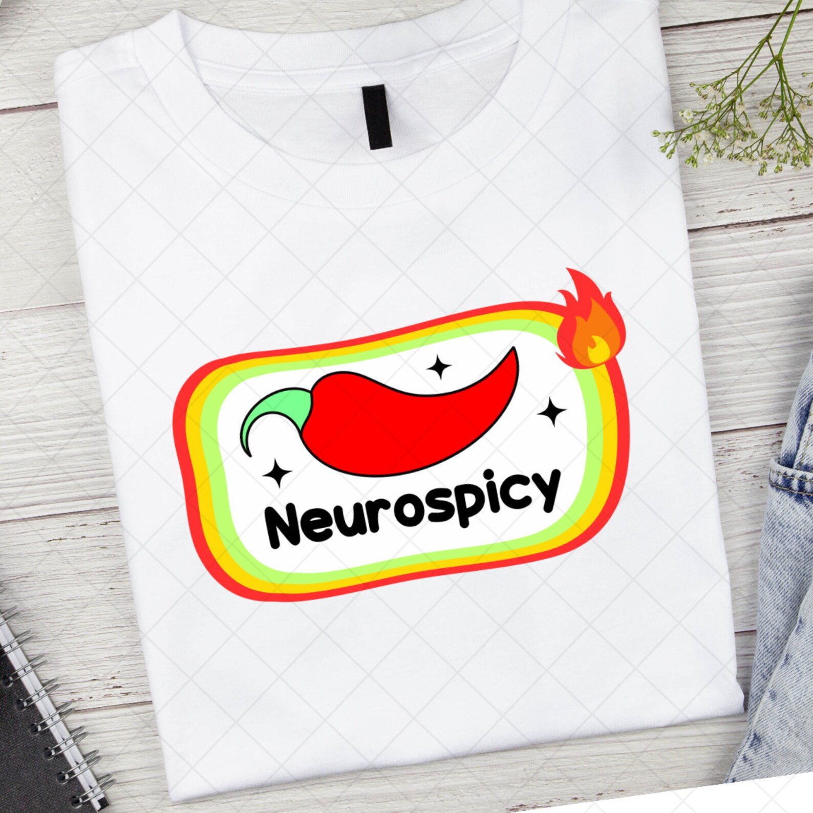 Neurospicy Clipart, Neurodivergent Clipart, Mental Health Png ...