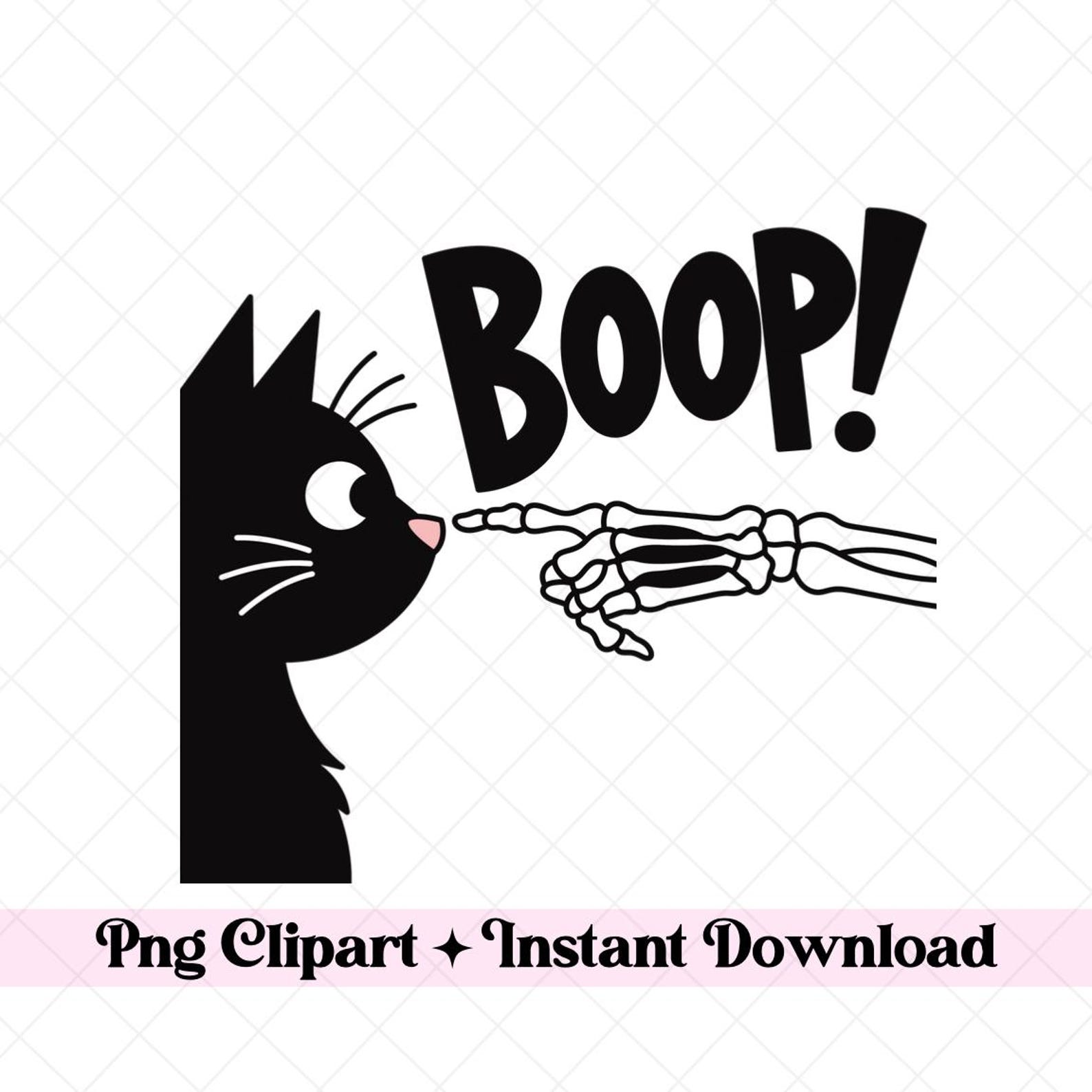 Funny Skeleton Boop Cat Halloween PNG Clipart (digital Download) - Etsy