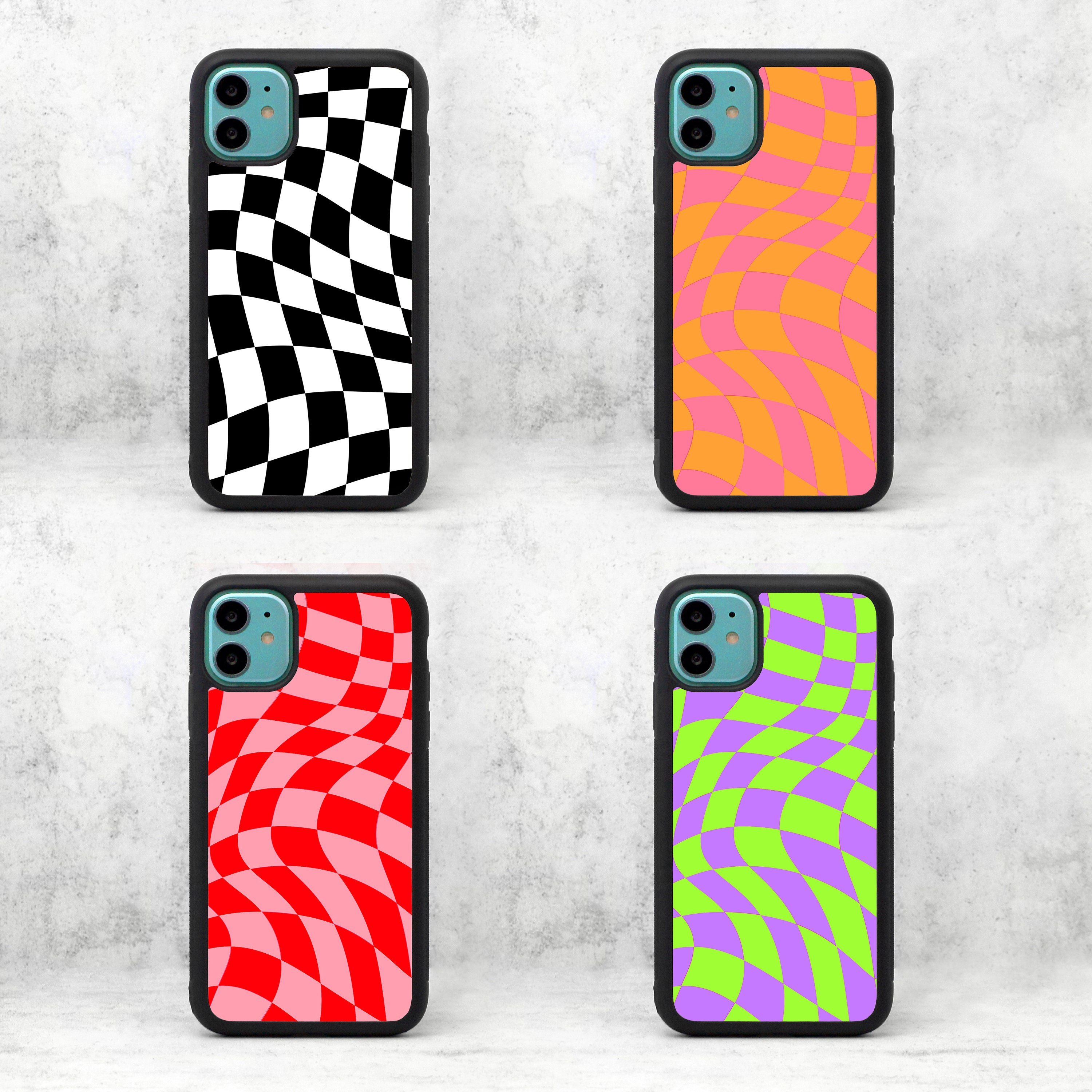 Wavy Checkered Checkerboard Checkers Phone Case/cover for - Etsy