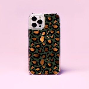 Leopard Animal Print Emerald Green Gold Spots Leopards Pattern Phone ...