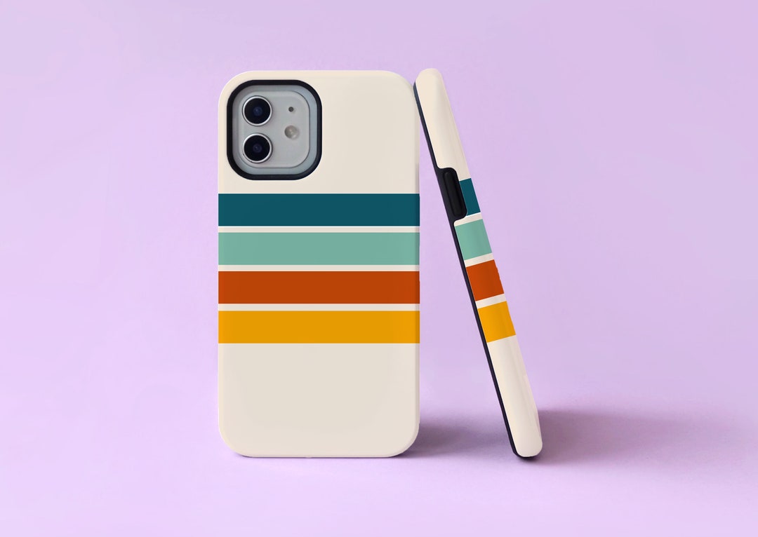 Retro Stripes Groovy 70'S Colours Lines Tough Phone Case/cover for ...