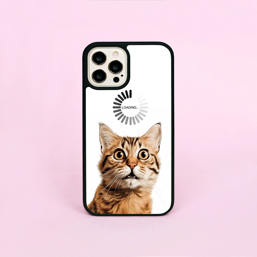 Confused Cat Loading Wheel Funny Shocked Custom Phone Case/cover for ...