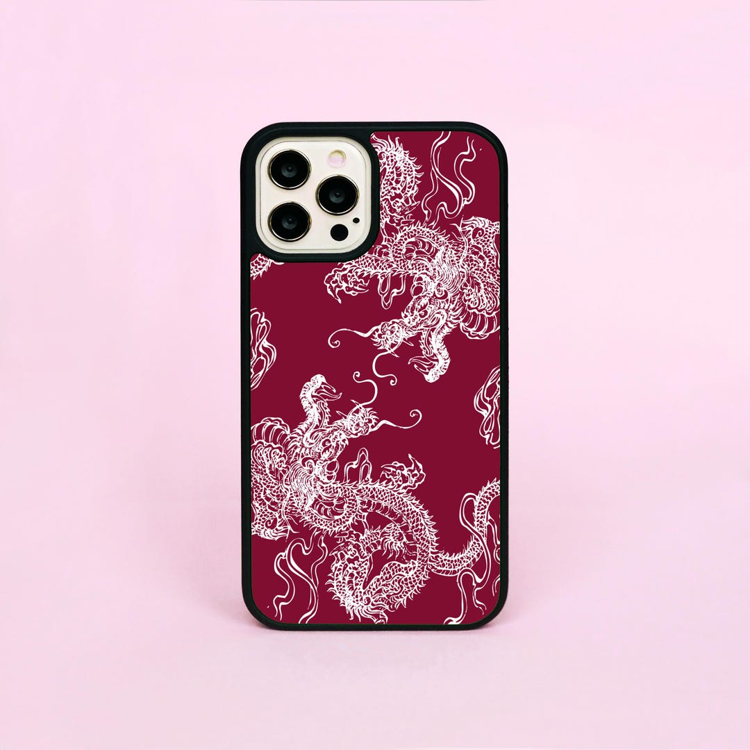 Japanese Dragon Dragons Red Maroon Design Phone Case/cover for iPhone 8 ...