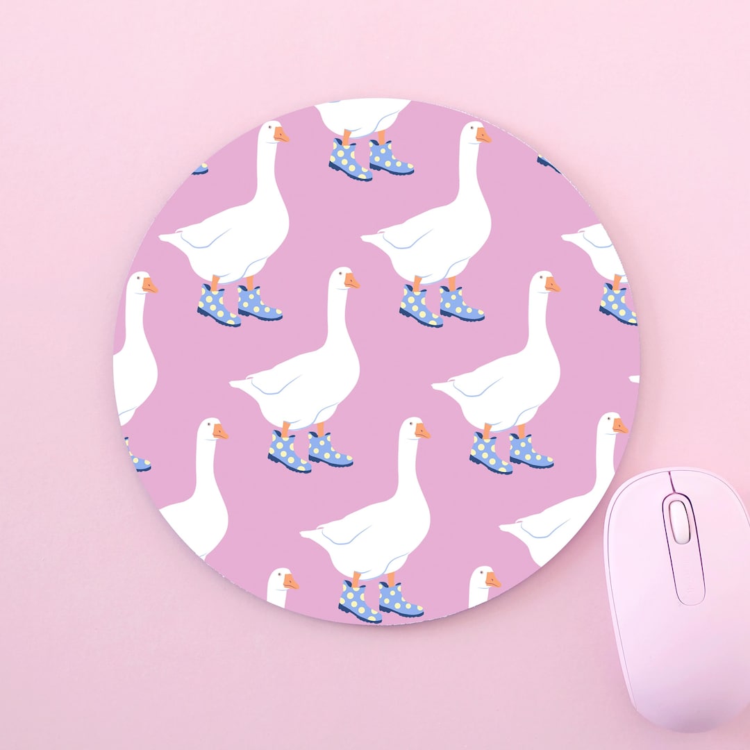 Goose in Wellies Welly Boots Geese Bird Birds Pink Custom Made Mouse ...