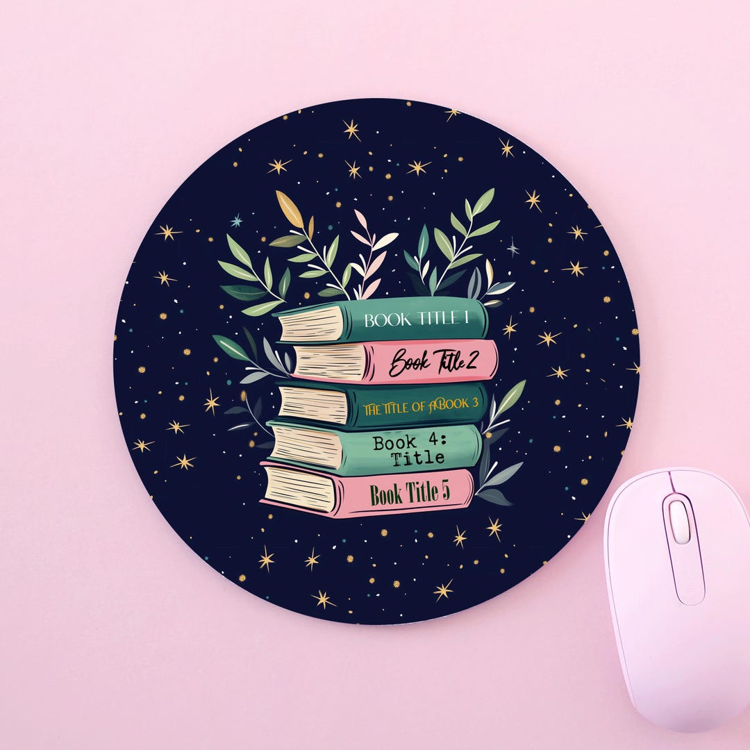 Book Titles Books Title Customised Personalised Customized Made Round ...
